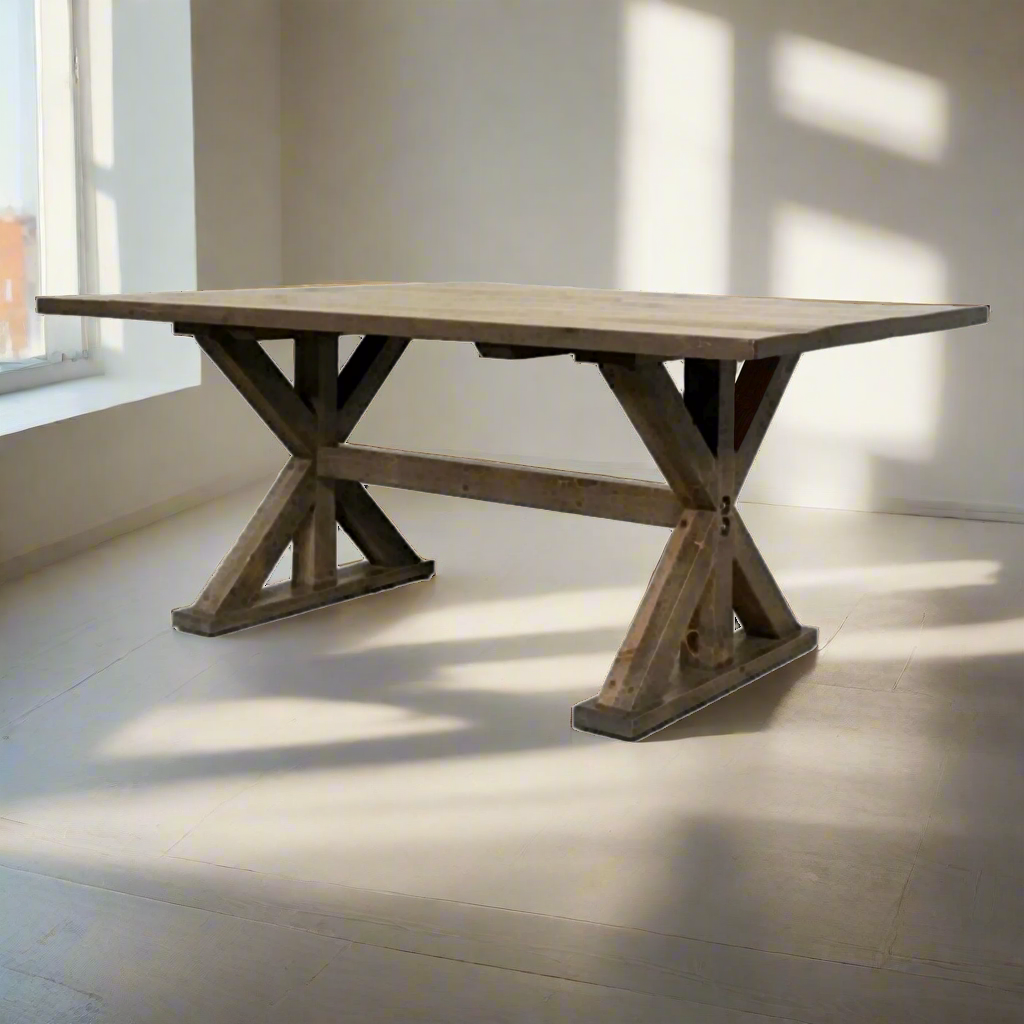 Truss Solid Wood Dining Table – Millsawn